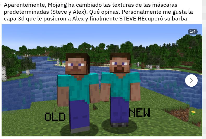 Minecraft actualiza las skin de Alex y Steve después de 13 años, con ...