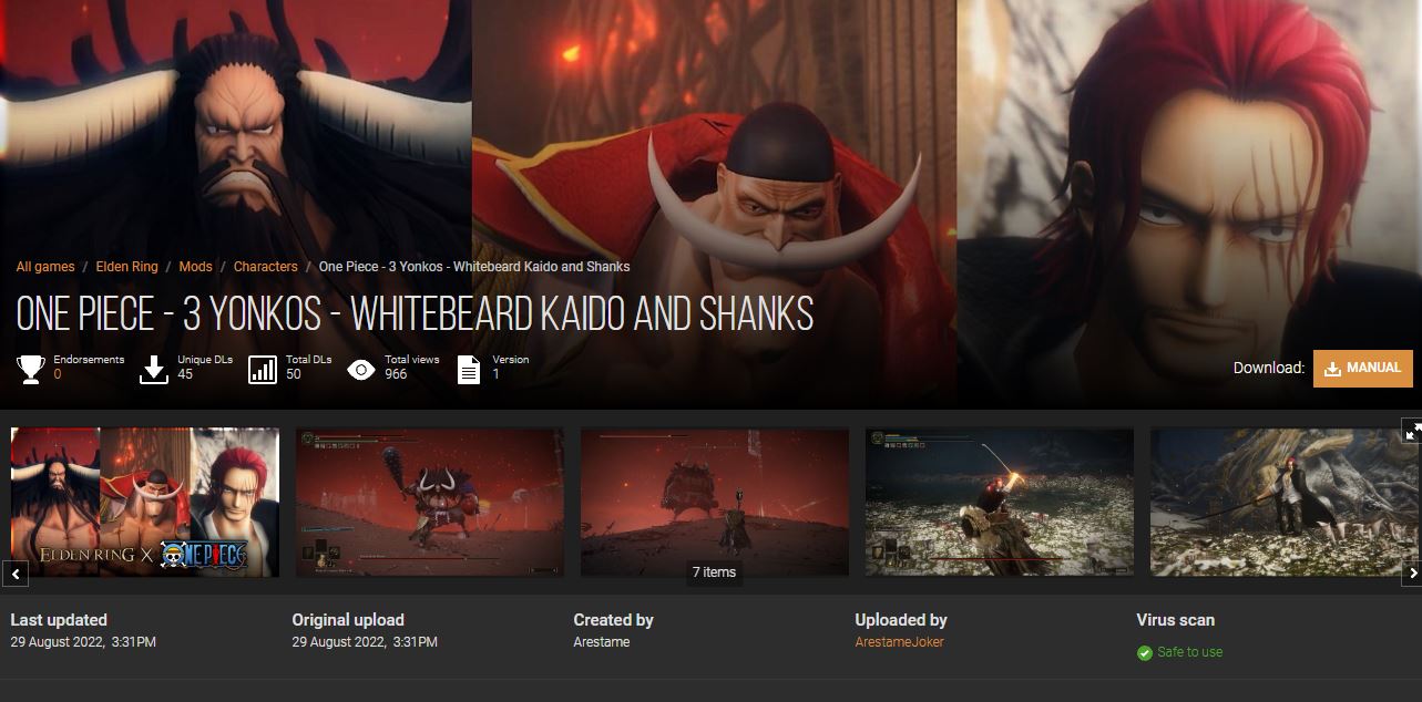 One Piece llega a Elden Ring con espectacular MOD que transforma a ...